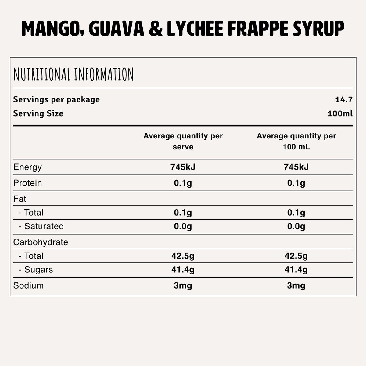 Alchemy Mango, Guava & Lychee Frappe Syrup 1.47L – Tea Journeys