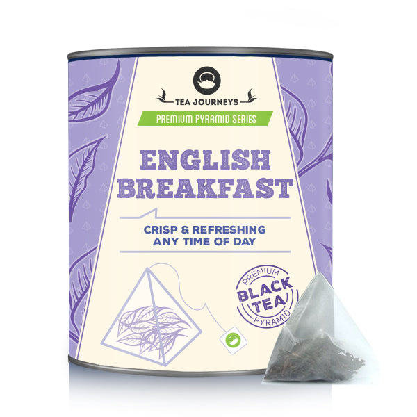 Organic English Breakfast Tea | Pyramid Tea Bags Gift Tin – Tea Journeys